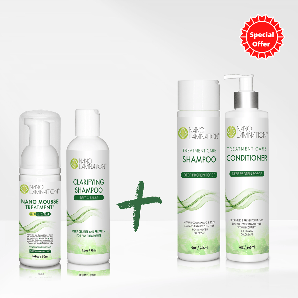 Deluxe Nano Mousse Kit – Clarifying Shampoo & Aftercare Set – Nano ...